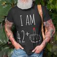 I Am 42 Plus 1 Middle Finger For A 43Th Birthday T-Shirt | Mazezy