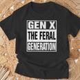 Gen X The Feral Generation Retro Humor Saying T-Shirt | Mazezy
